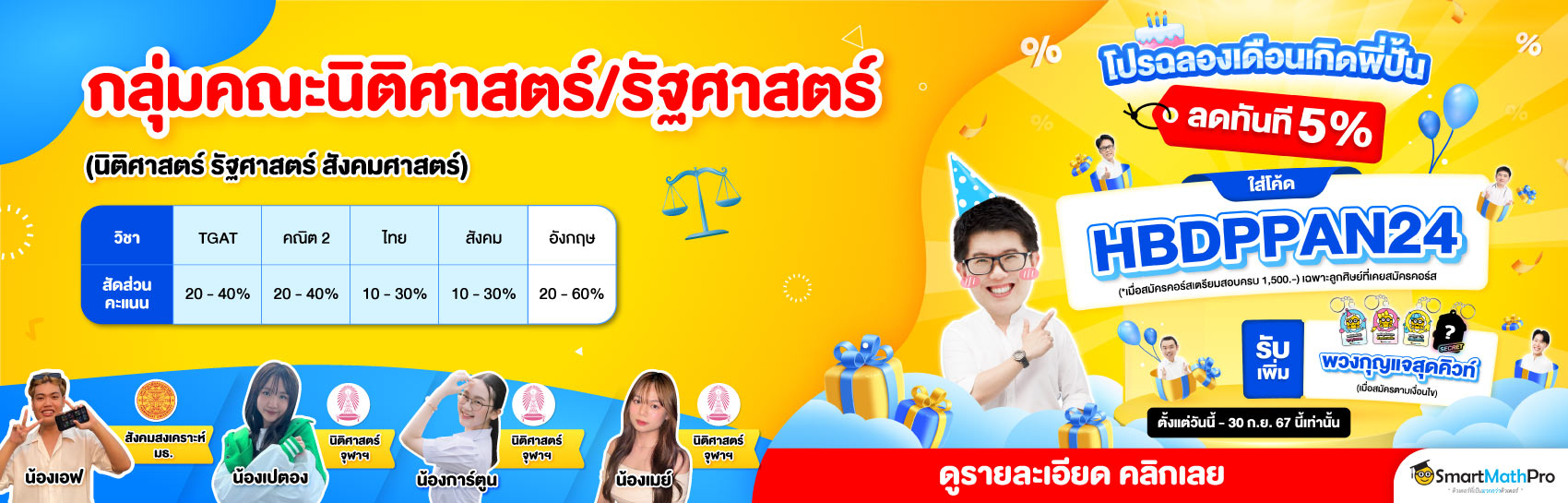 กลุ่มคณะนิติศาสตร์/รัฐศาสตร์ - SmartMathPro Online